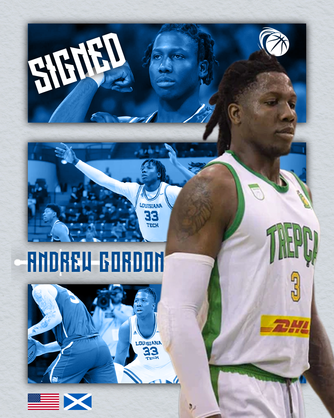 Caledonia Gladiators Sign American Centre Andrew Gordon for Remainder ...